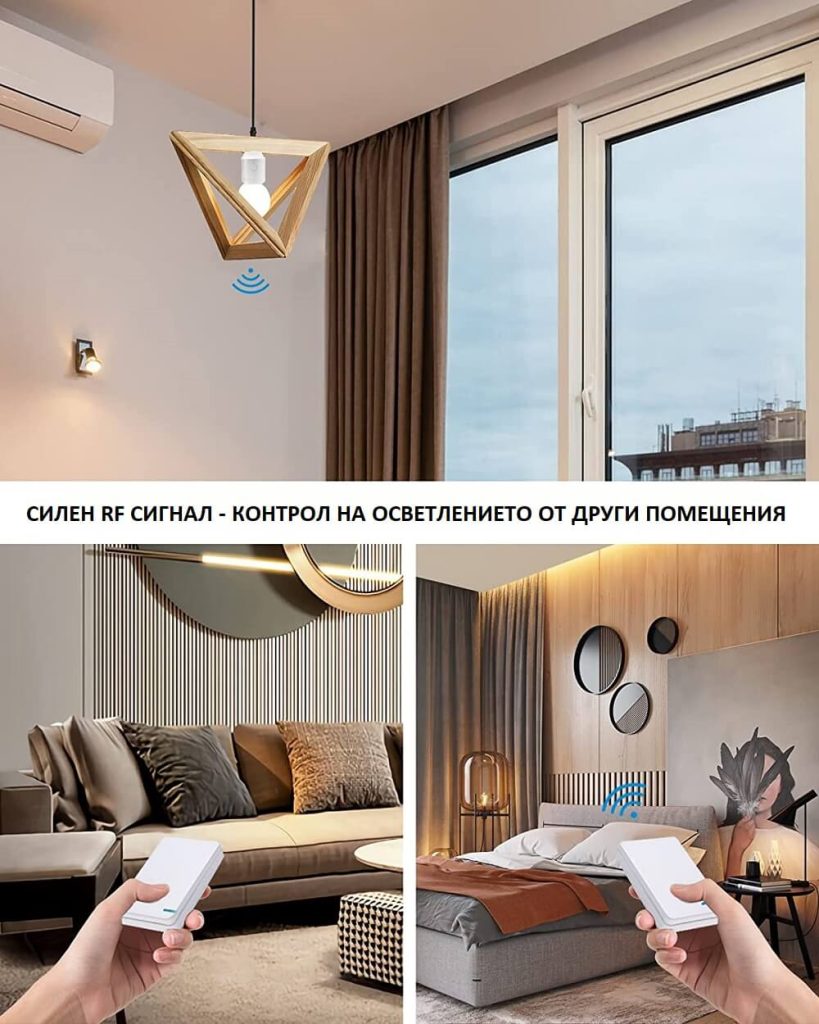 WiFi + RF Фасунга Е27 с Безжичен Ключ Mini BAT Комплект - SmartArena.bg ...